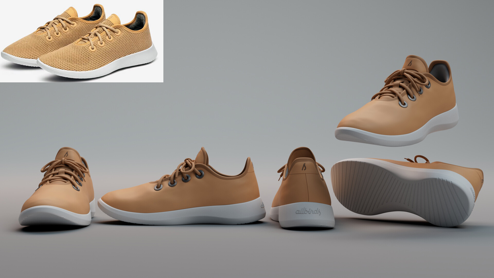 ArtStation - 3D Shoe Modeling Allbirds 2023 (Product Modeling)