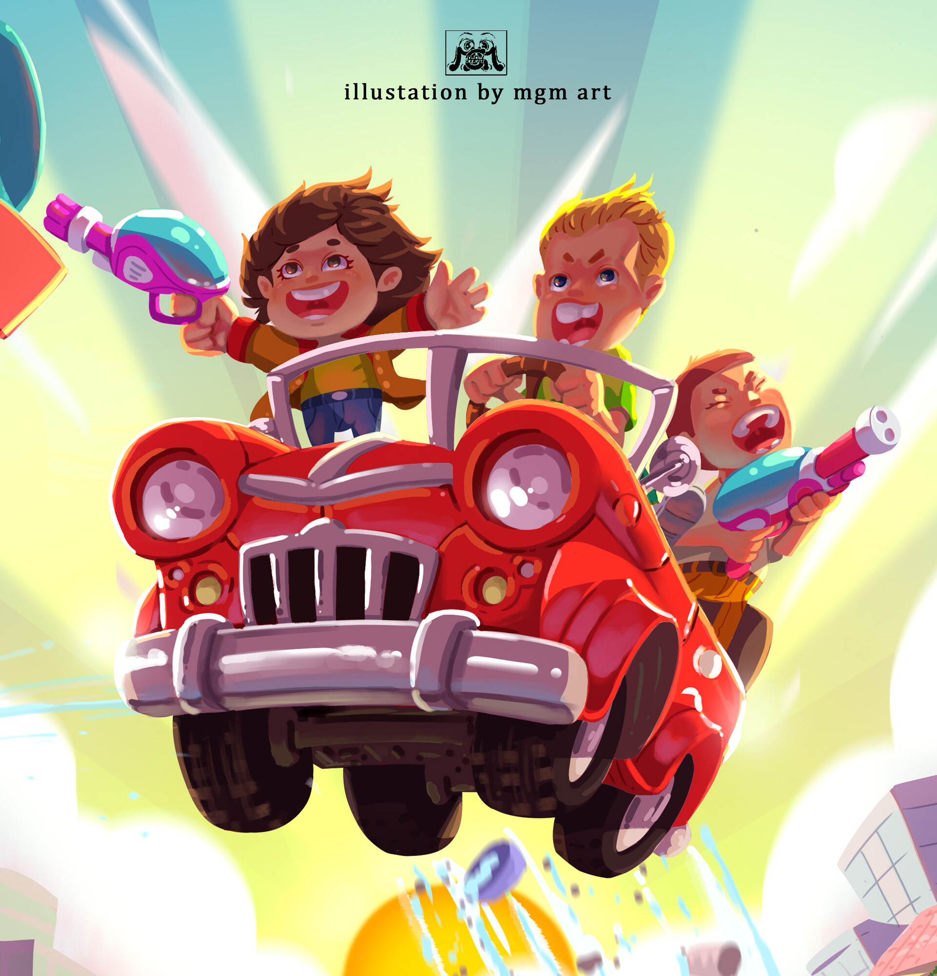 ArtStation - Thingyan car (myanmar festival)