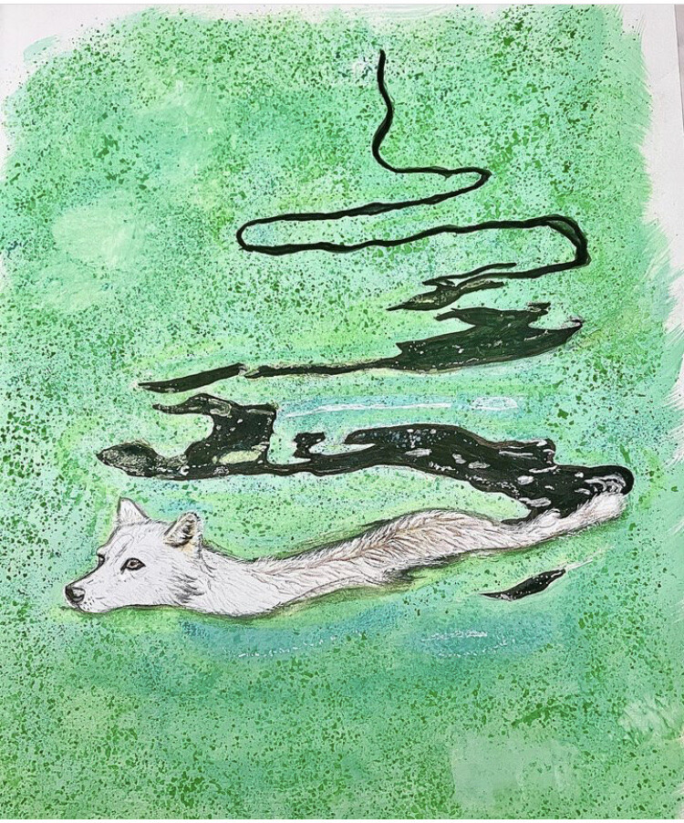 ArtStation - Wolf through swamp