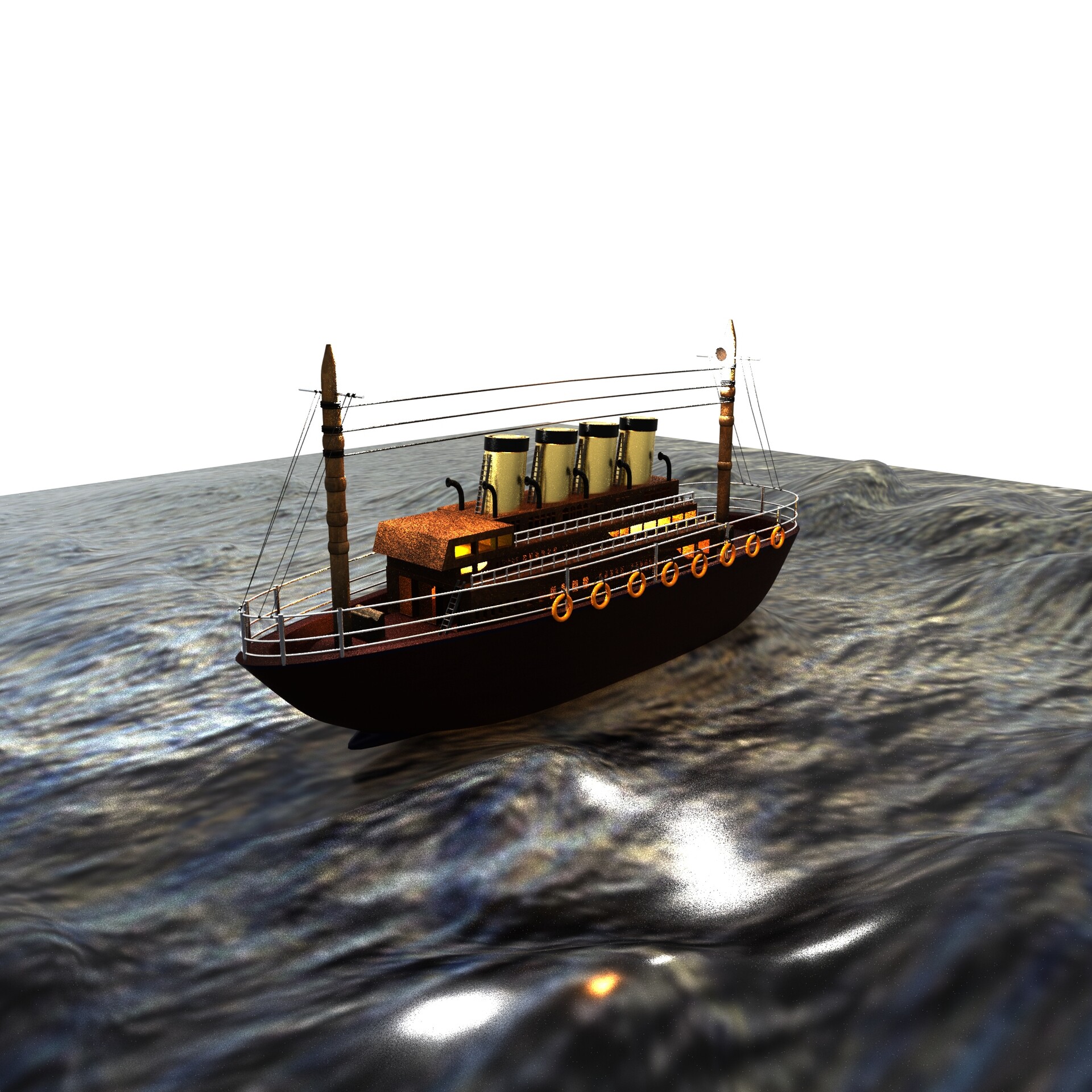 ArtStation - boat modeling and texturing in Maya