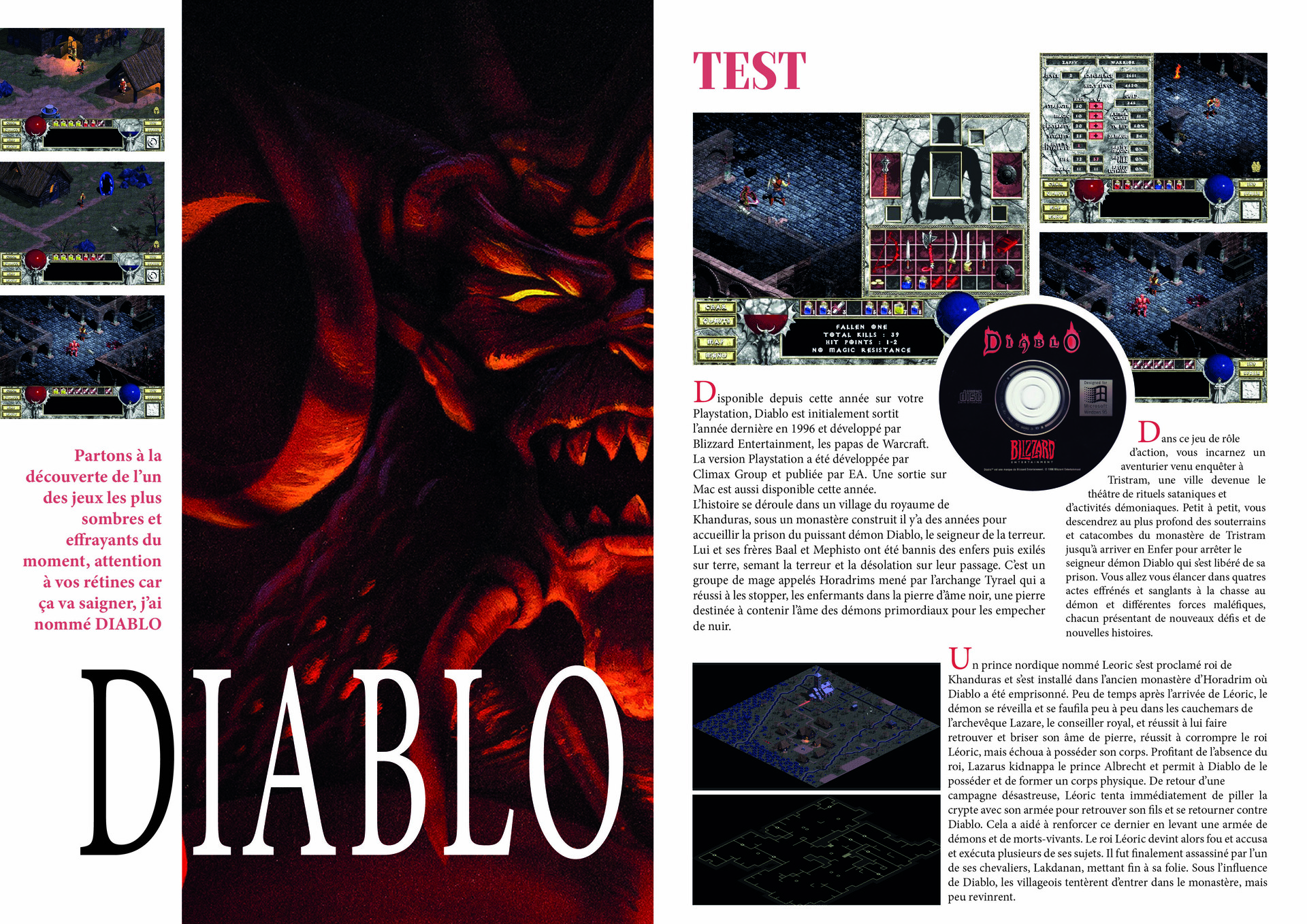 ArtStation - Article de journal JV retro sur le théme de DIABLO