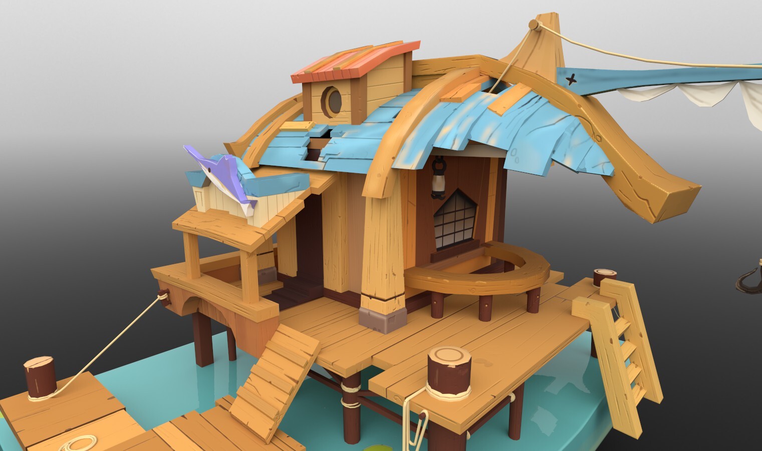 ArtStation - Low poly 3D House