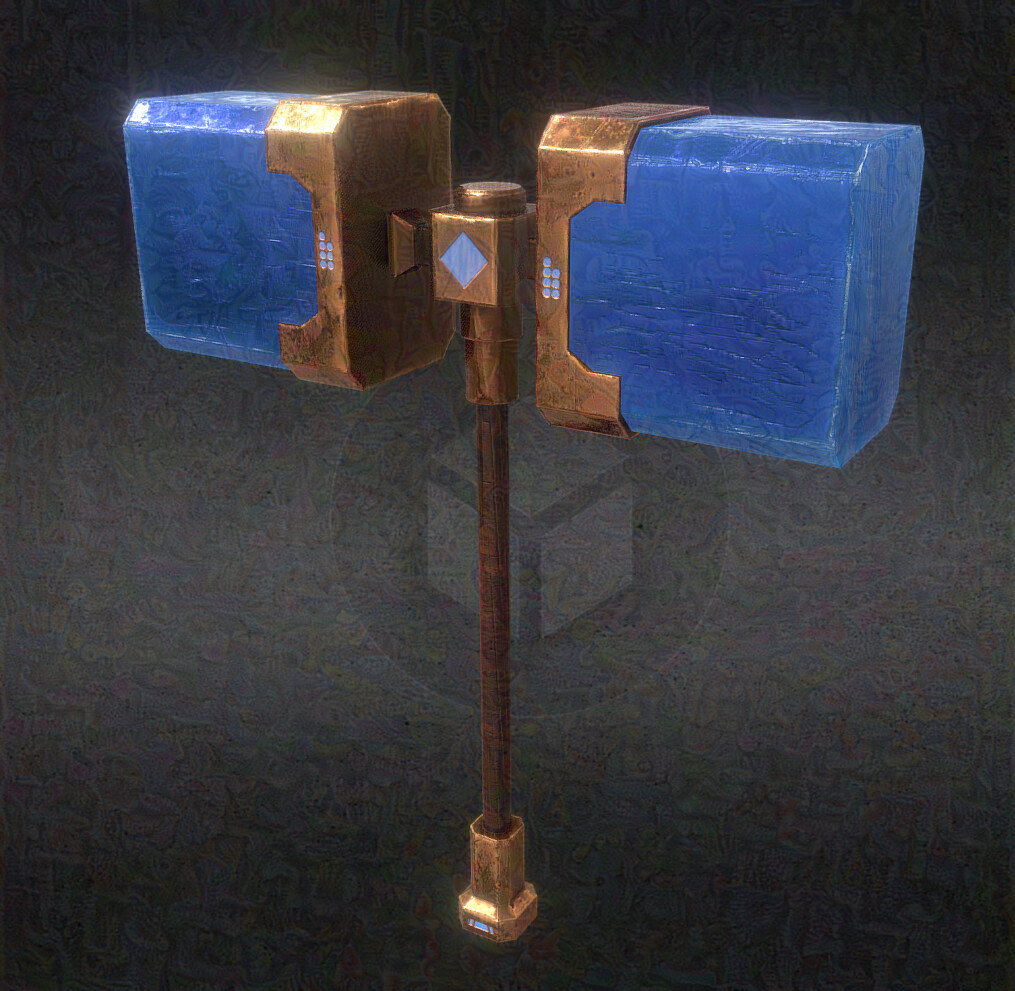 ArtStation - Stylized Crystal hammer( Practice )