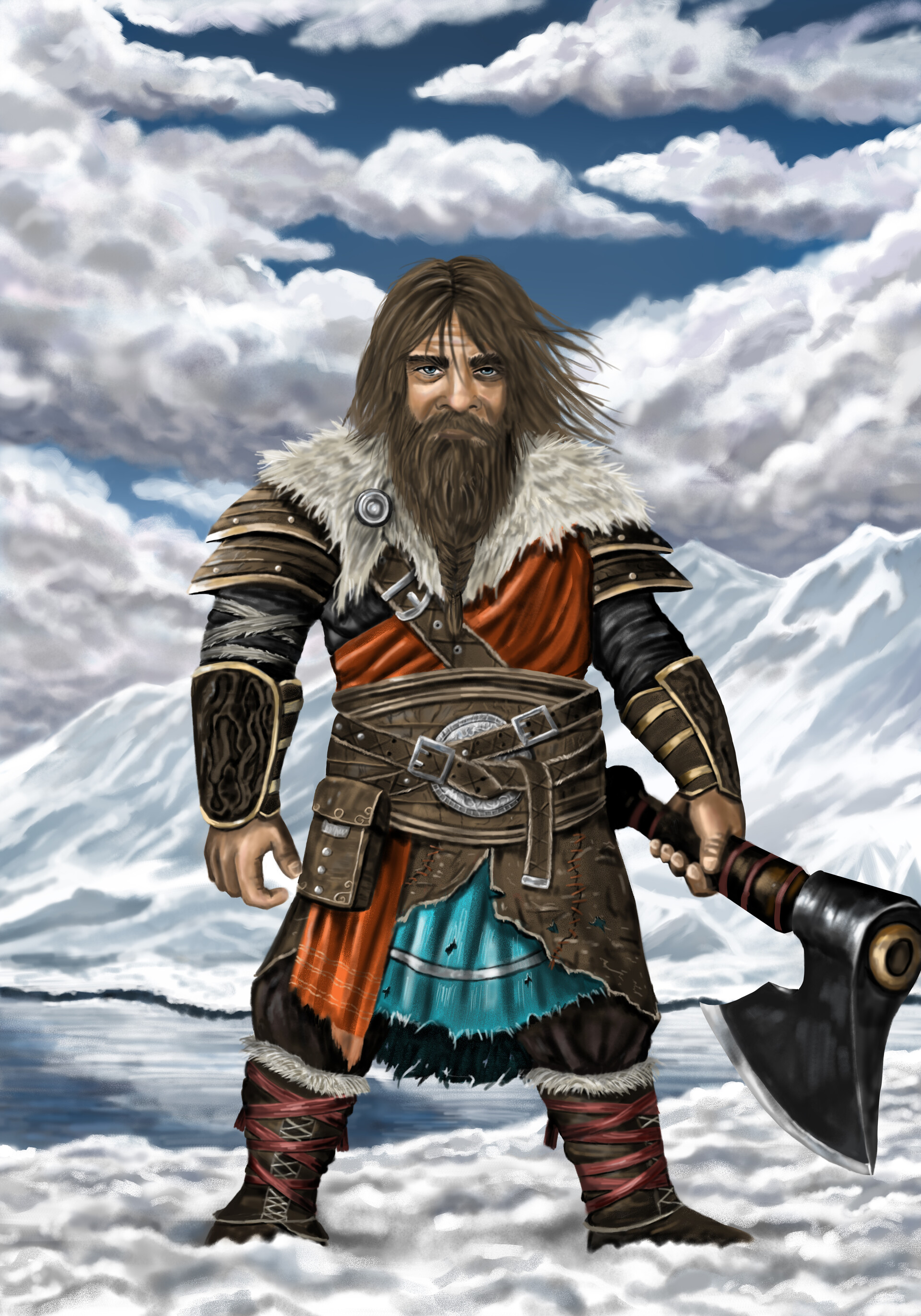 ArtStation - Dwarf Barbarian