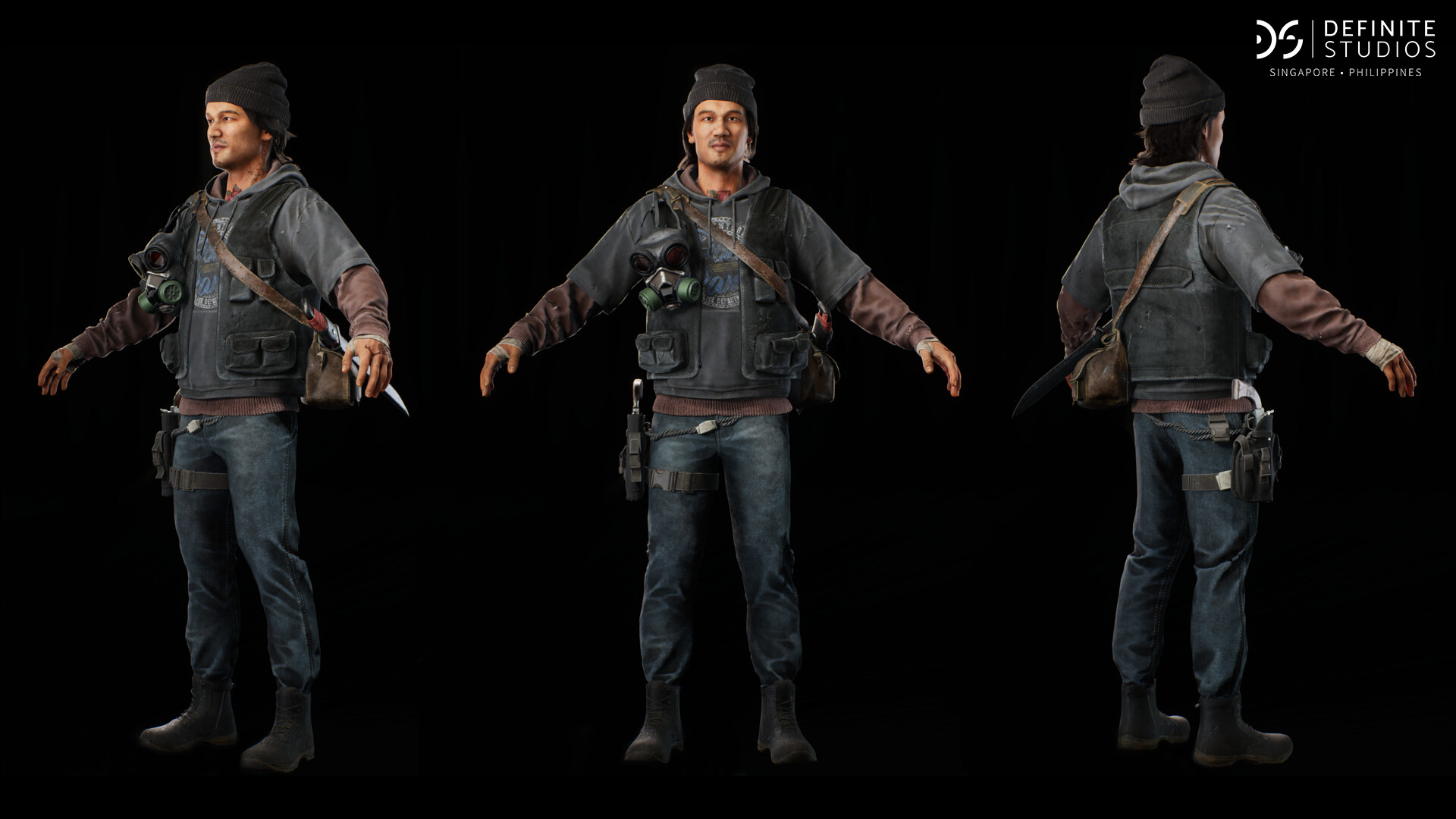 Definite Studios - Post Apocalyptic Human 3D Art