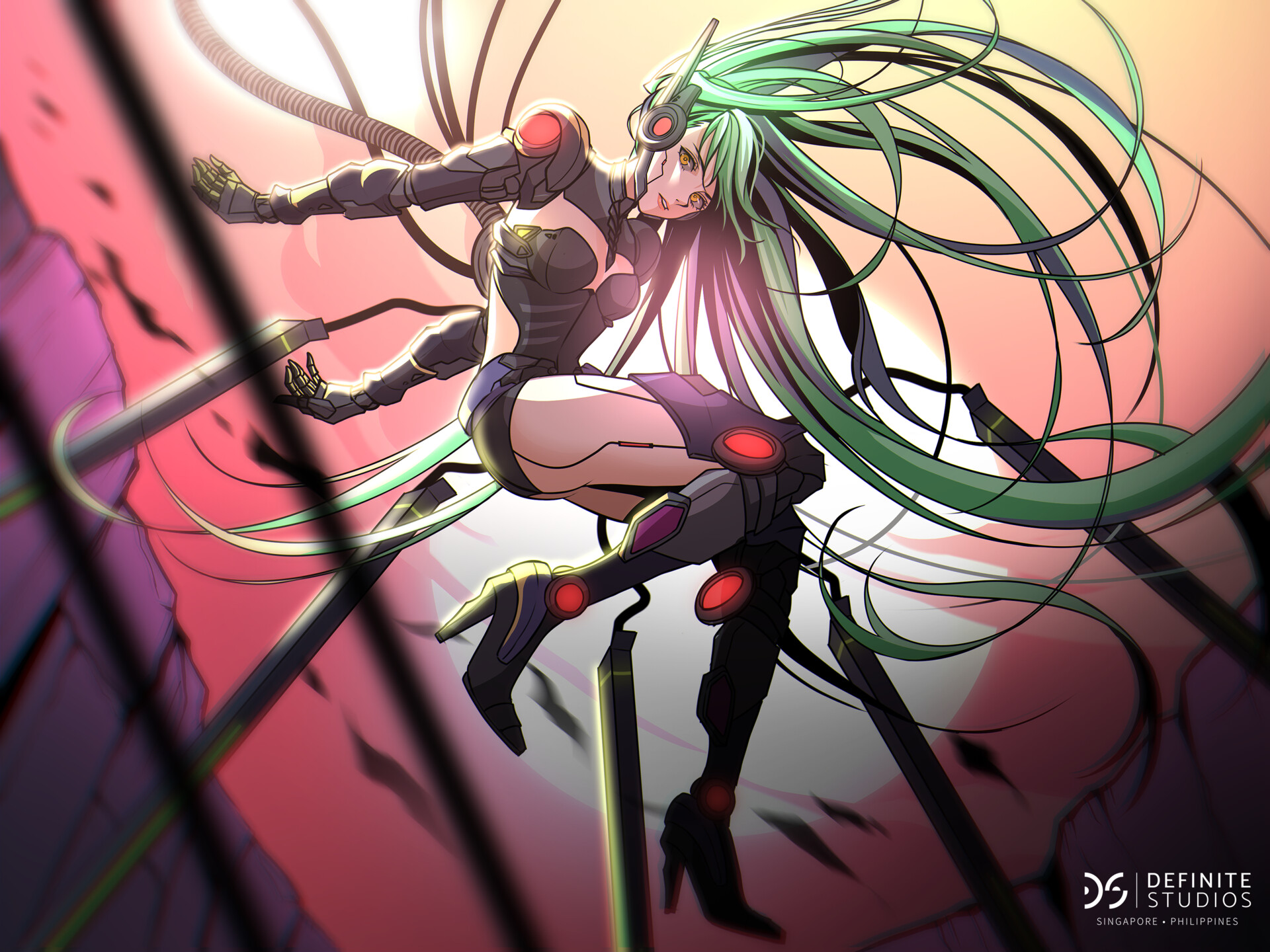 ArtStation - 2D Mecha Girl Character Art