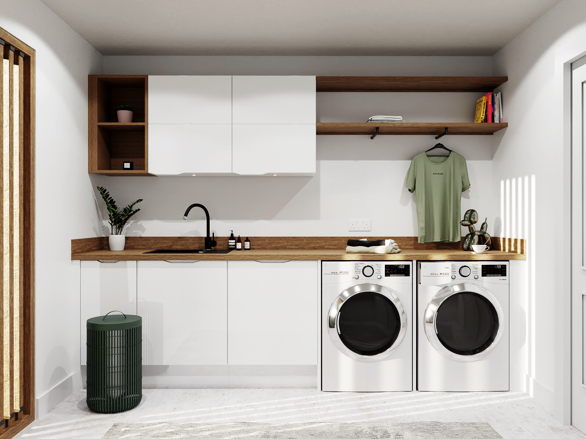 ArtStation - Brilliant White Utility Room.