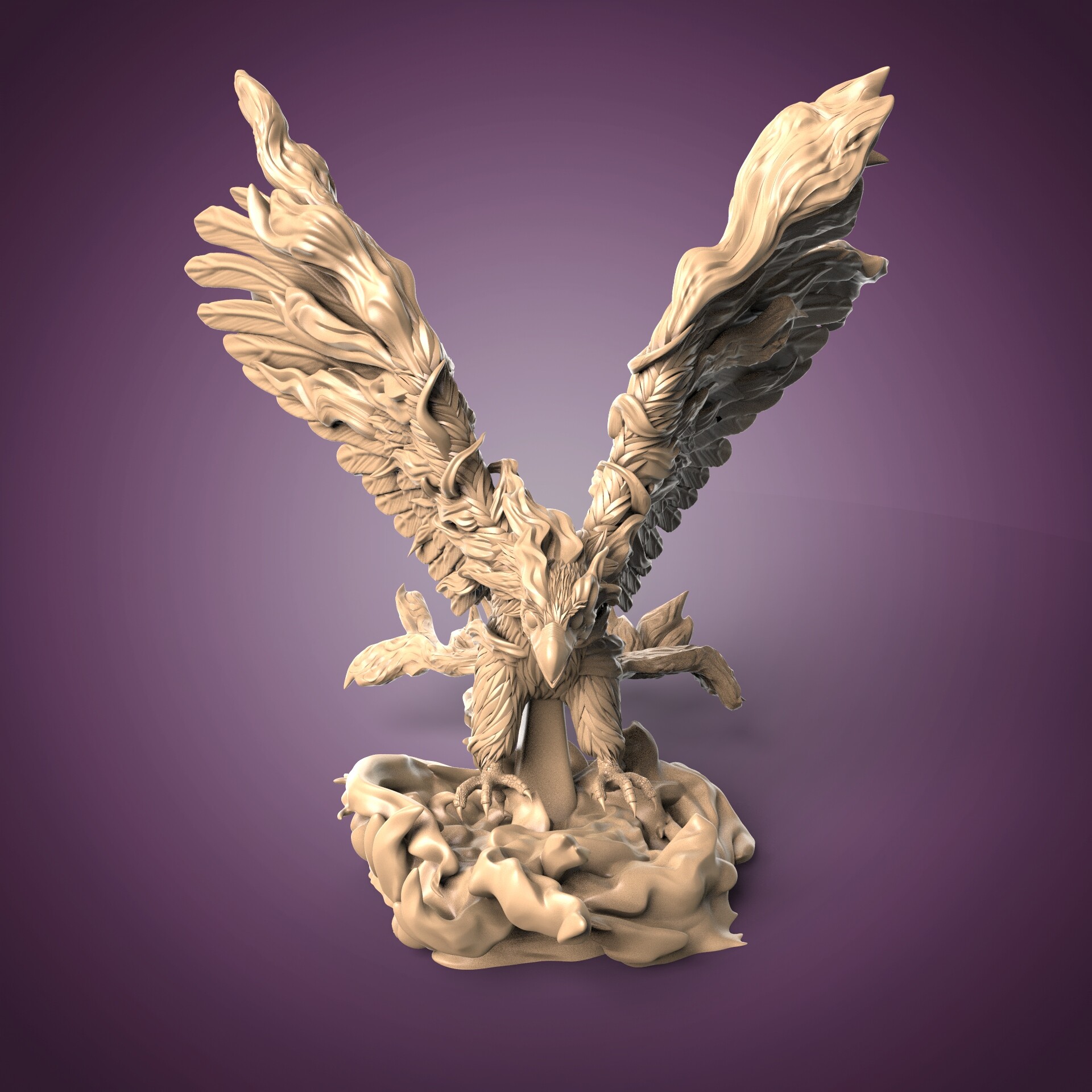 ArtStation - Créature Phénix – Sculpture 3D