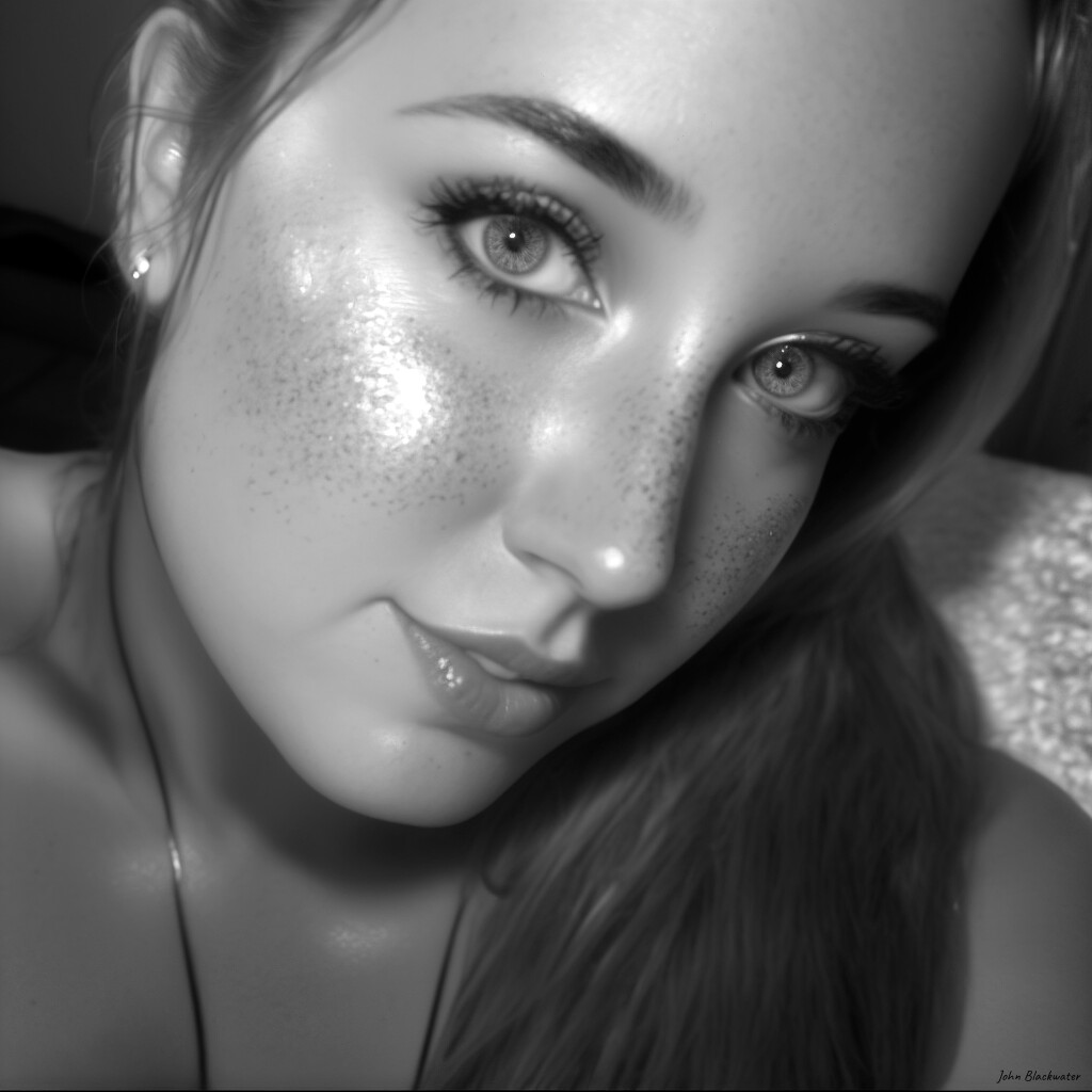 ArtStation - b and w portrait