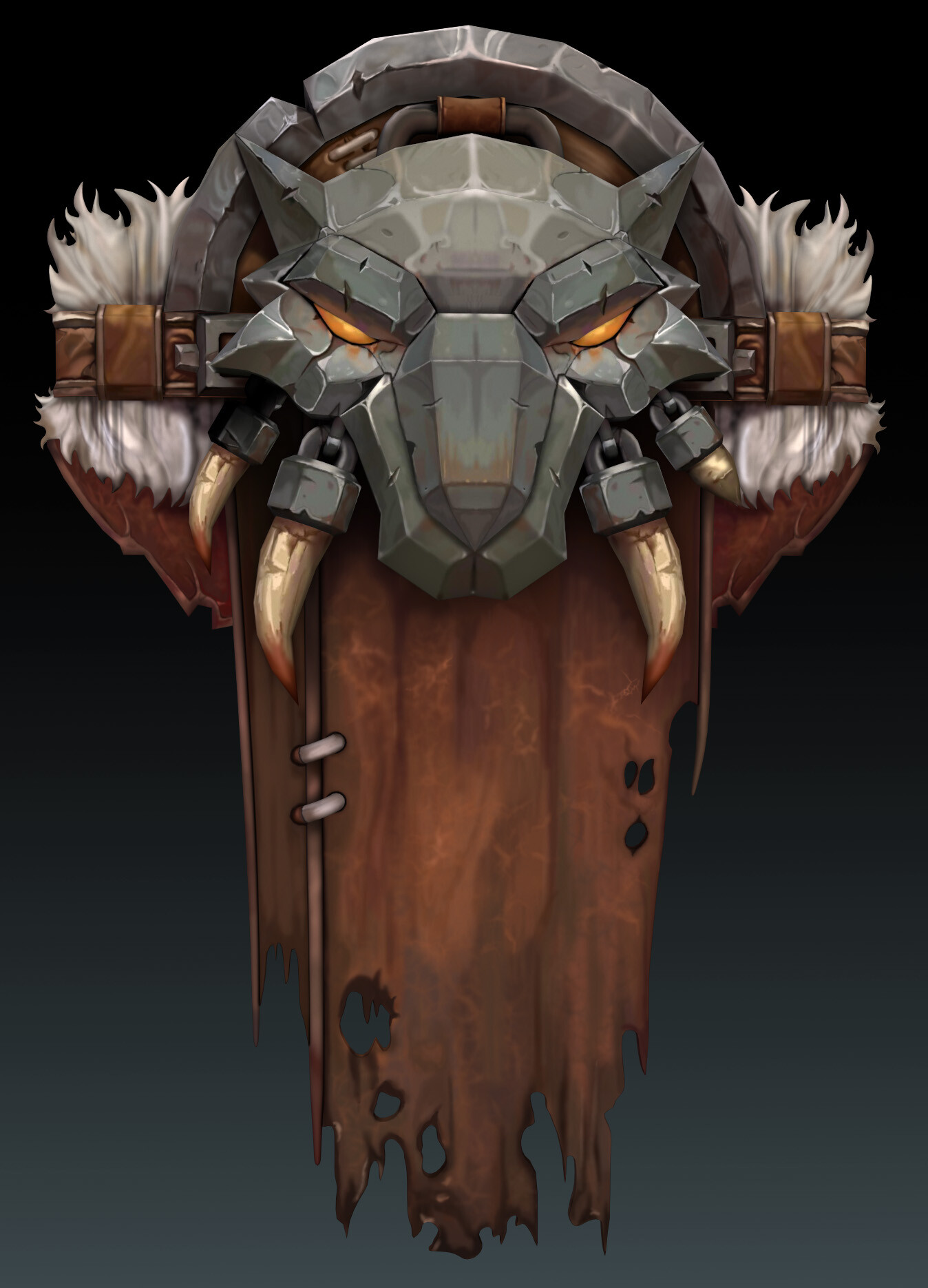 ArtStation - Stylized Wolf Flag