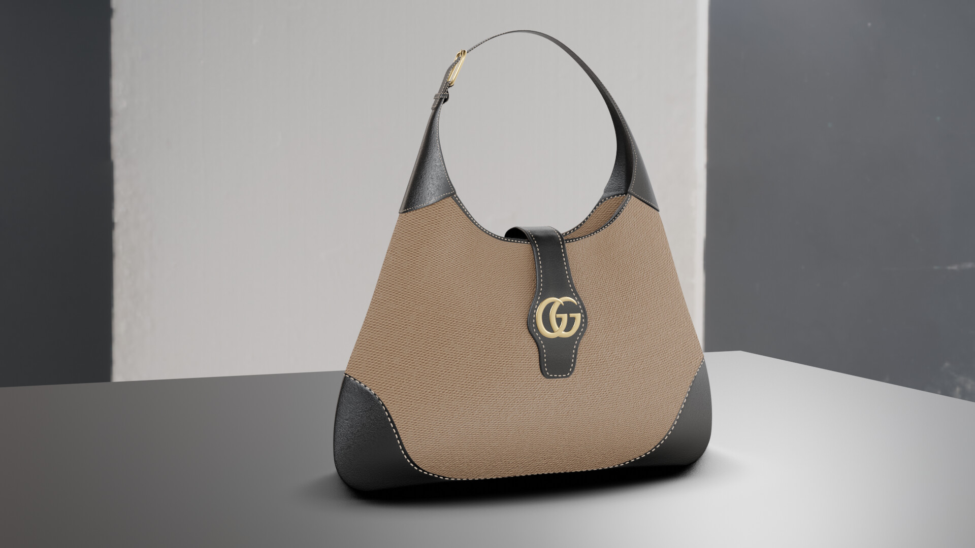 ArtStation - 3d model bag with model gucci