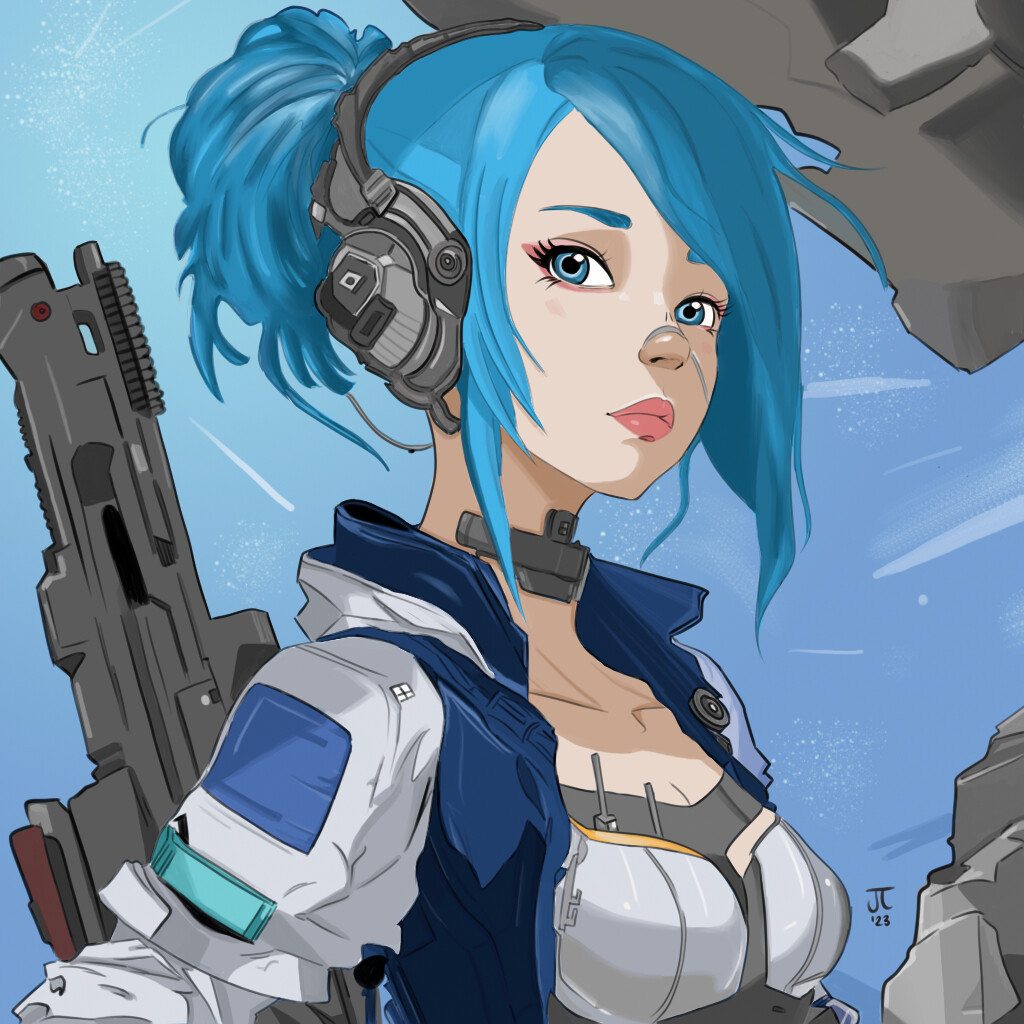 ArtStation - Cyborg Blue