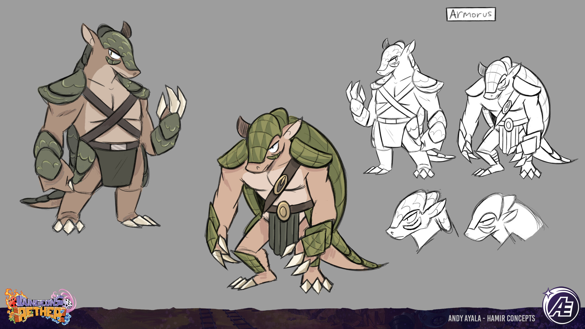 Andy Ayala - Hamir Character Concepts - Dungeons of Aether