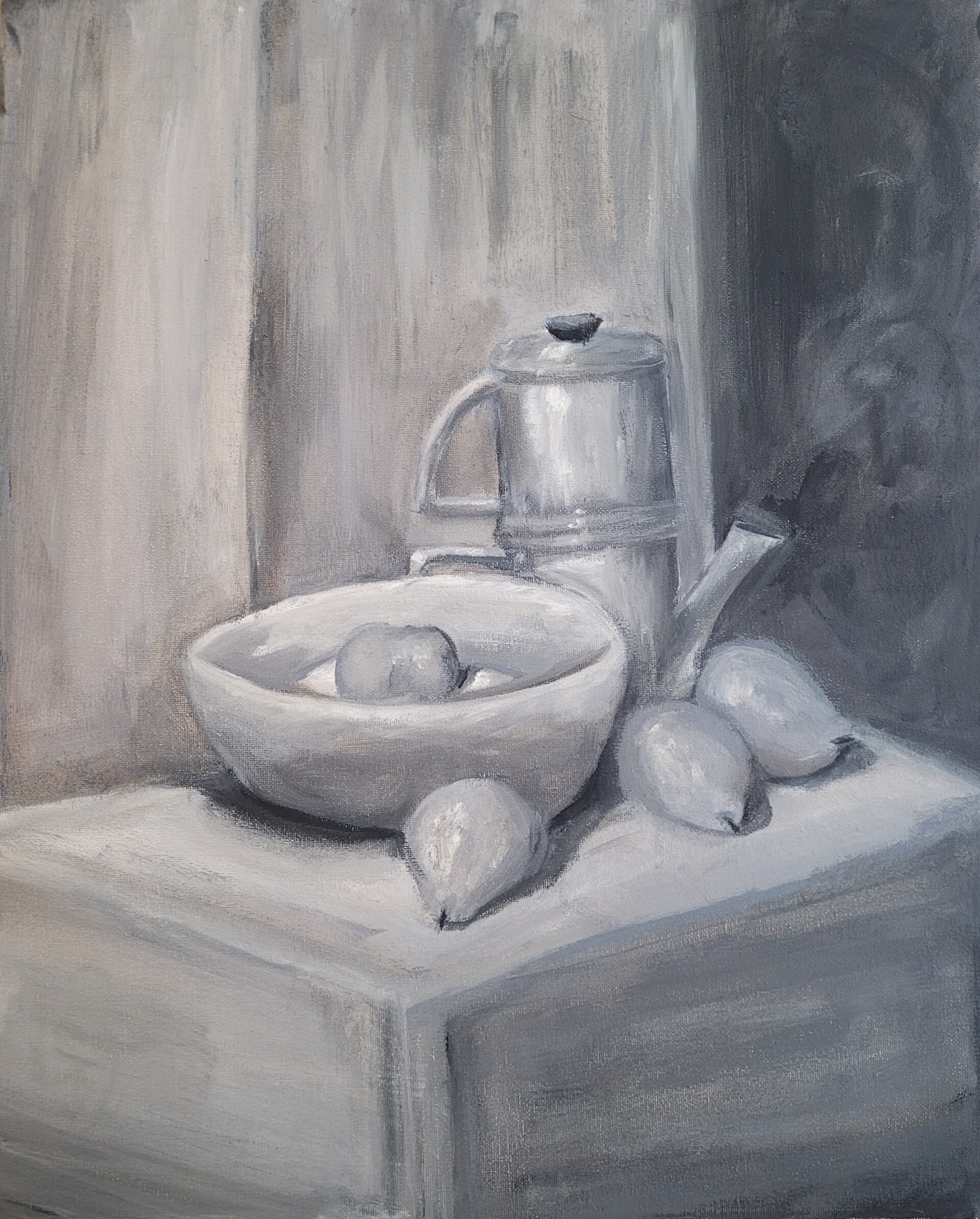 ArtStation - Grayscale Pear Oil Painting - 2023