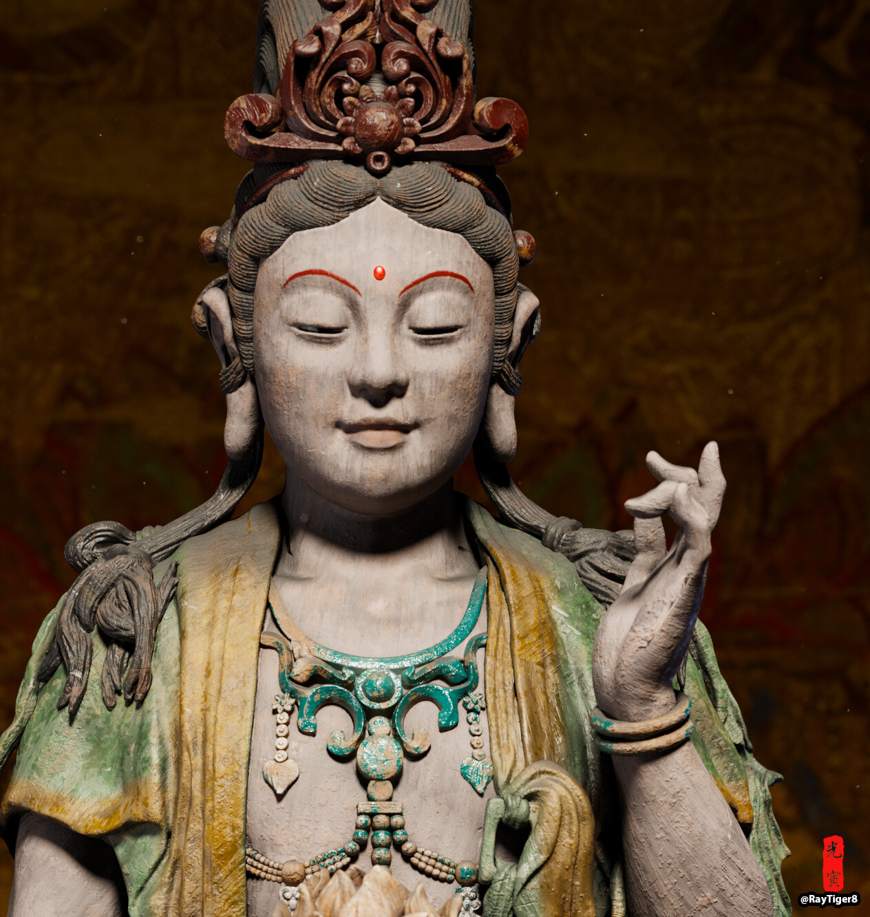 ArtStation - Guanyin Bodhisattva from the Song dynasty in China