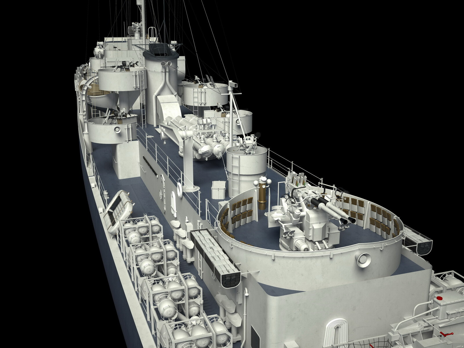 ArtStation - American destroyer escort USS Cecil J. Doyle