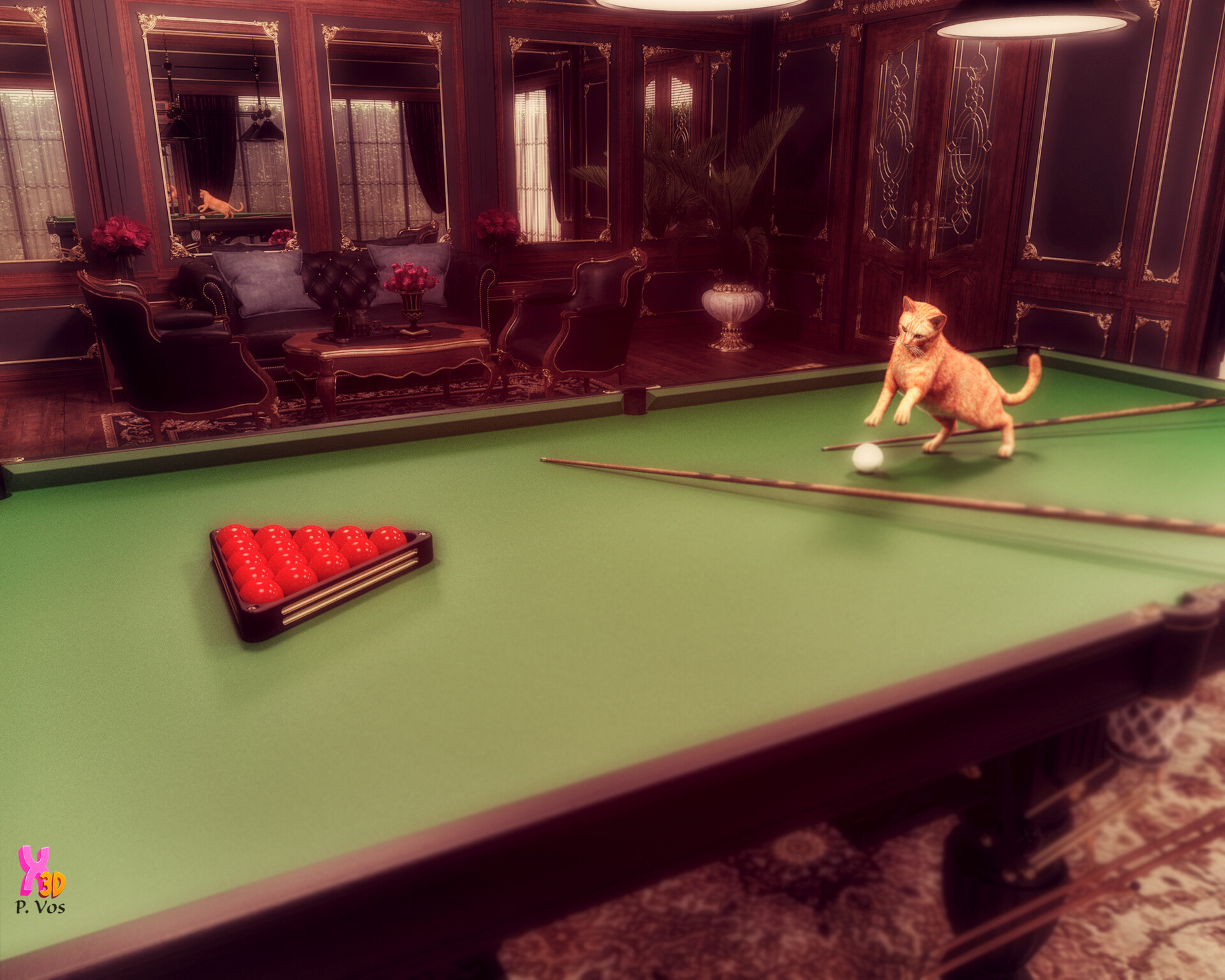 Xtreme3D Studio - Elegant Billiard Room by Tim82