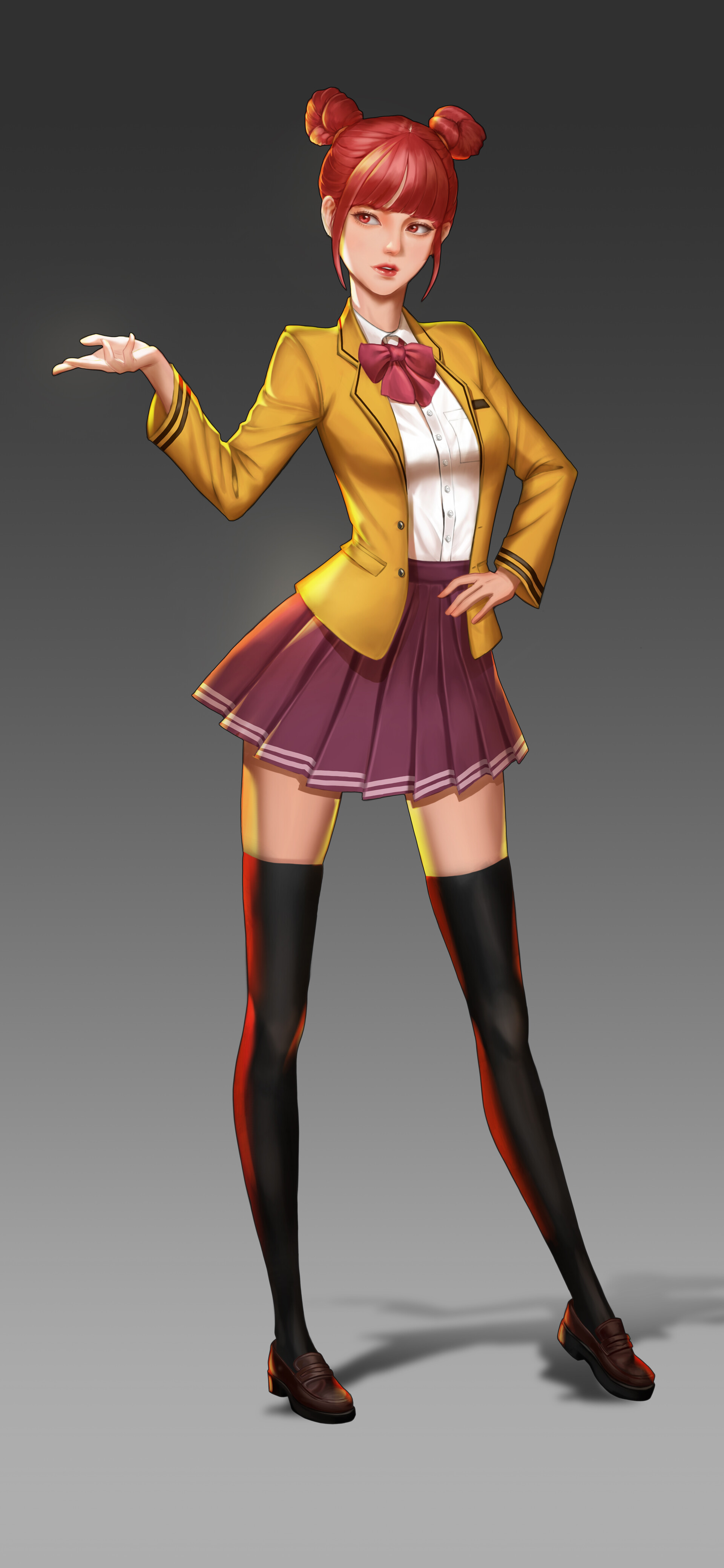 ArtStation - School uniform girl