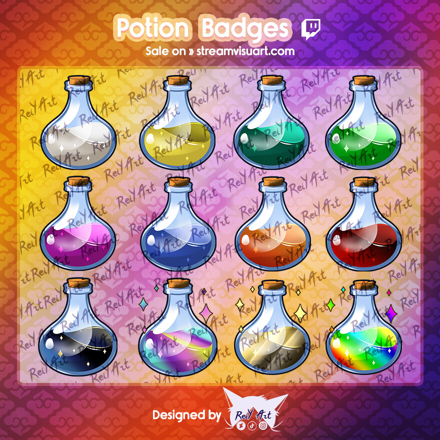 ArtStation - Potion Badges x12