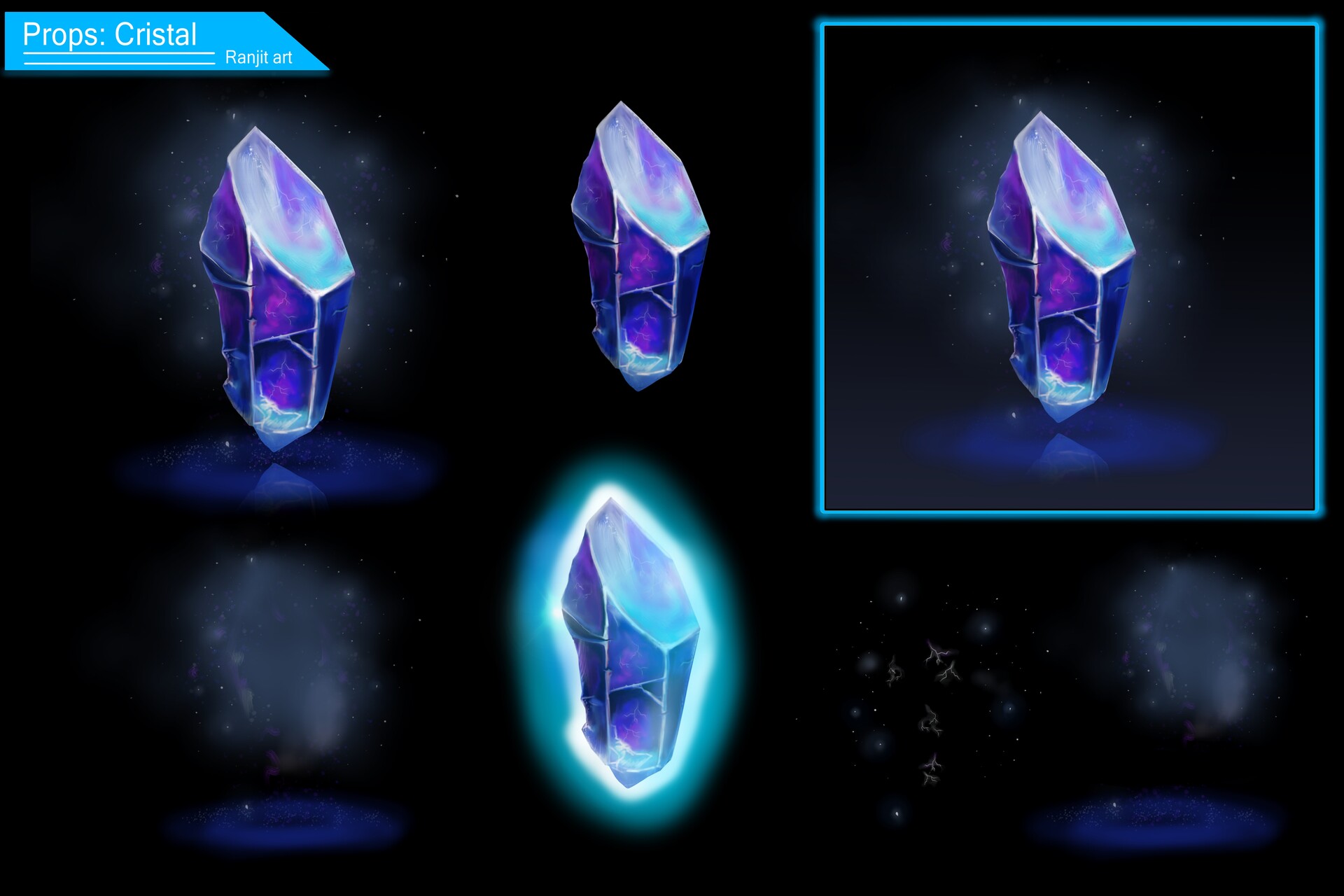 ArtStation - Props_Cristal_ 3D modling artwork.