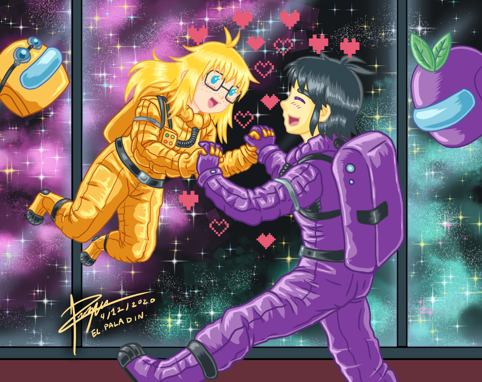 ArtStation - Among Us Daichi X Cindy Commission