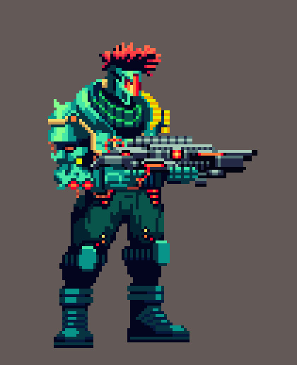 ArtStation - CyberSoldier Pixel Art