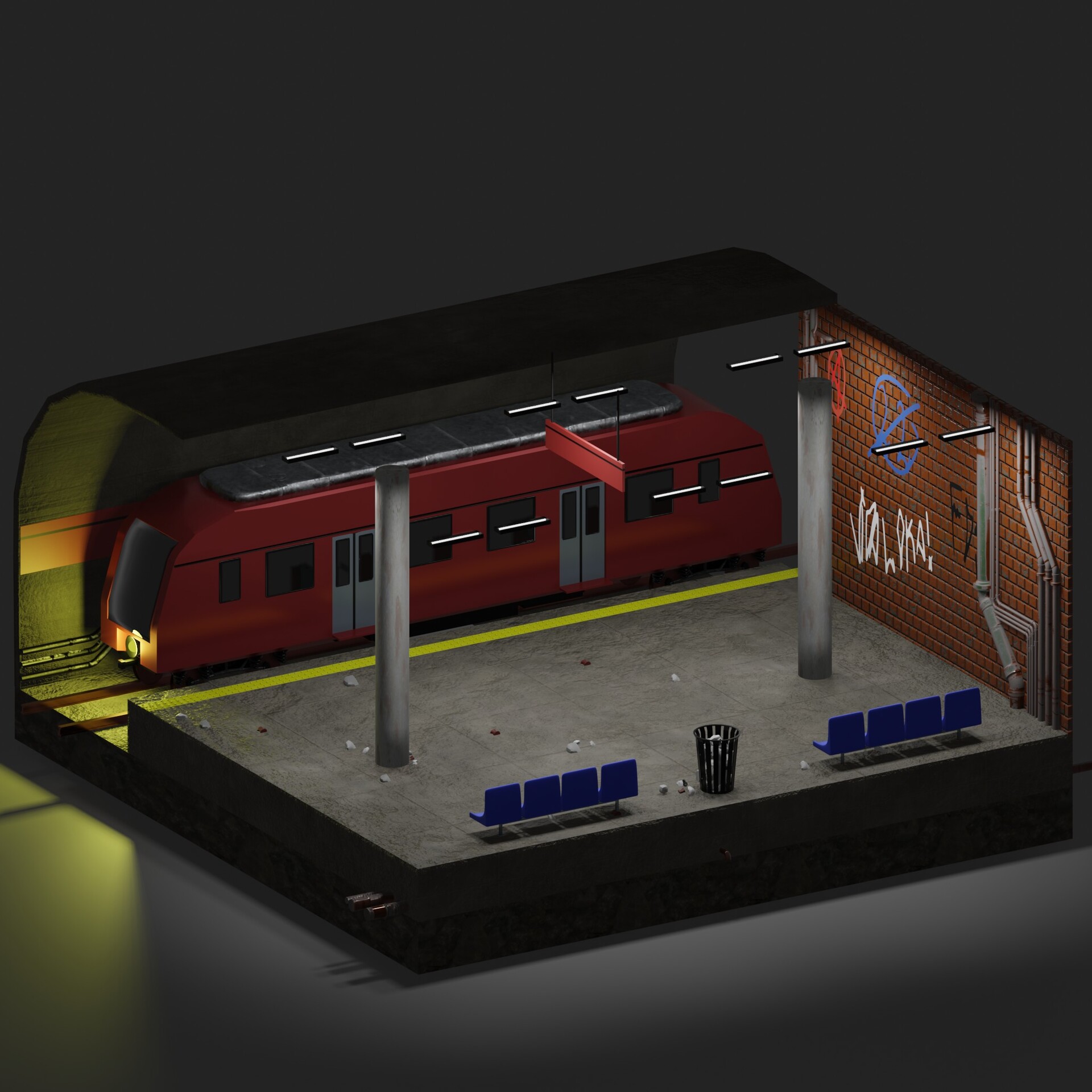ArtStation - Isometric subway