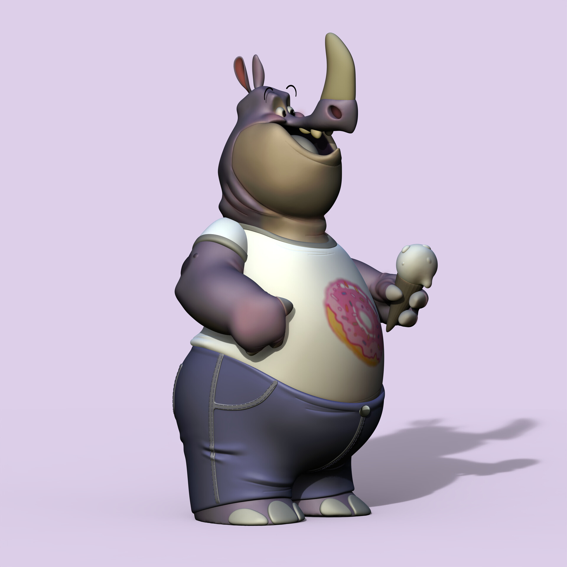 ArtStation - Stylized rhino, concept by Aleksandr Kayda
