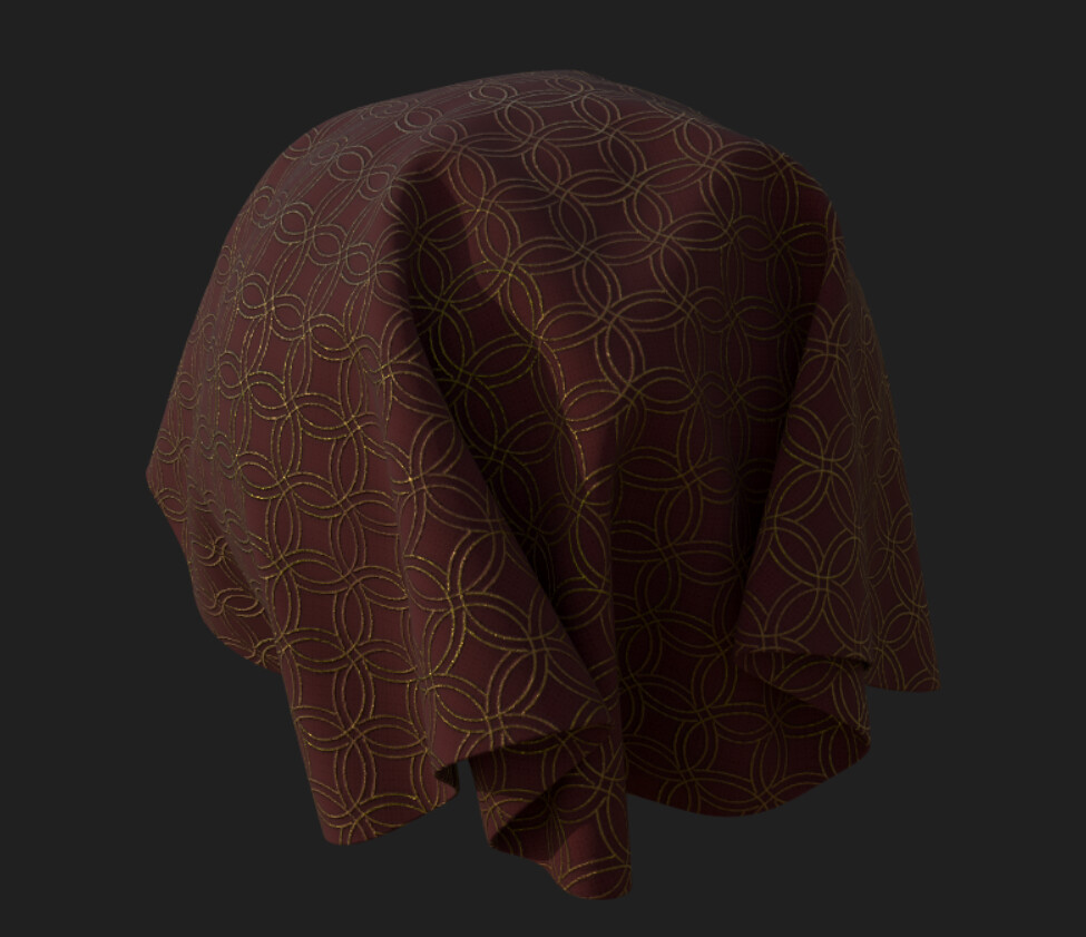 ArtStation - Brocade Cloth Material