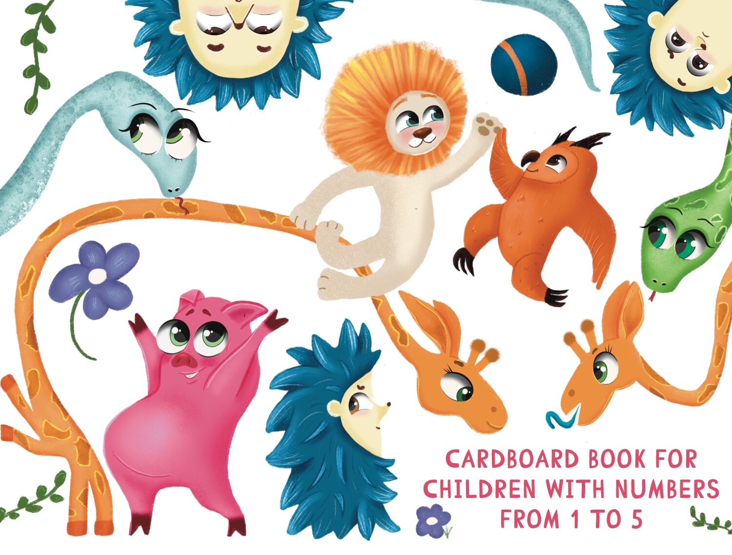 ArtStation - Children’s book. Numbers and animals