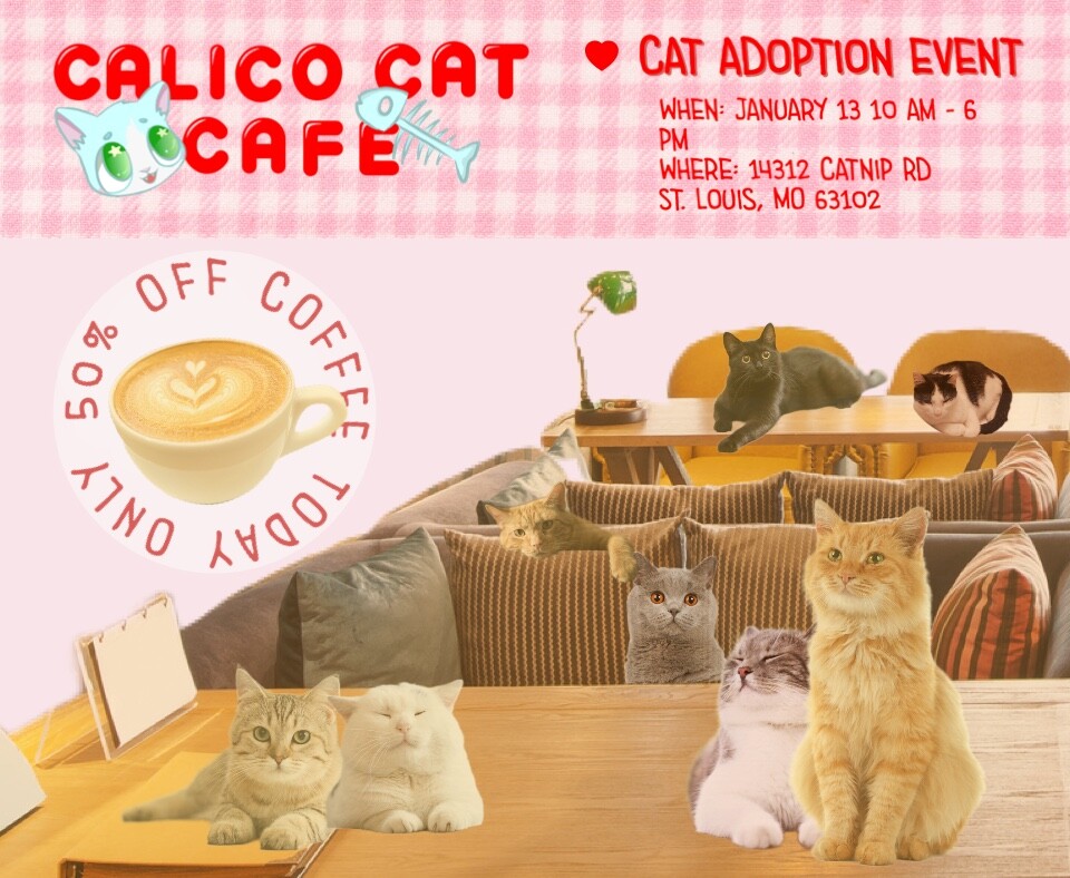 ArtStation - Calico Cat Cafe Ad #1