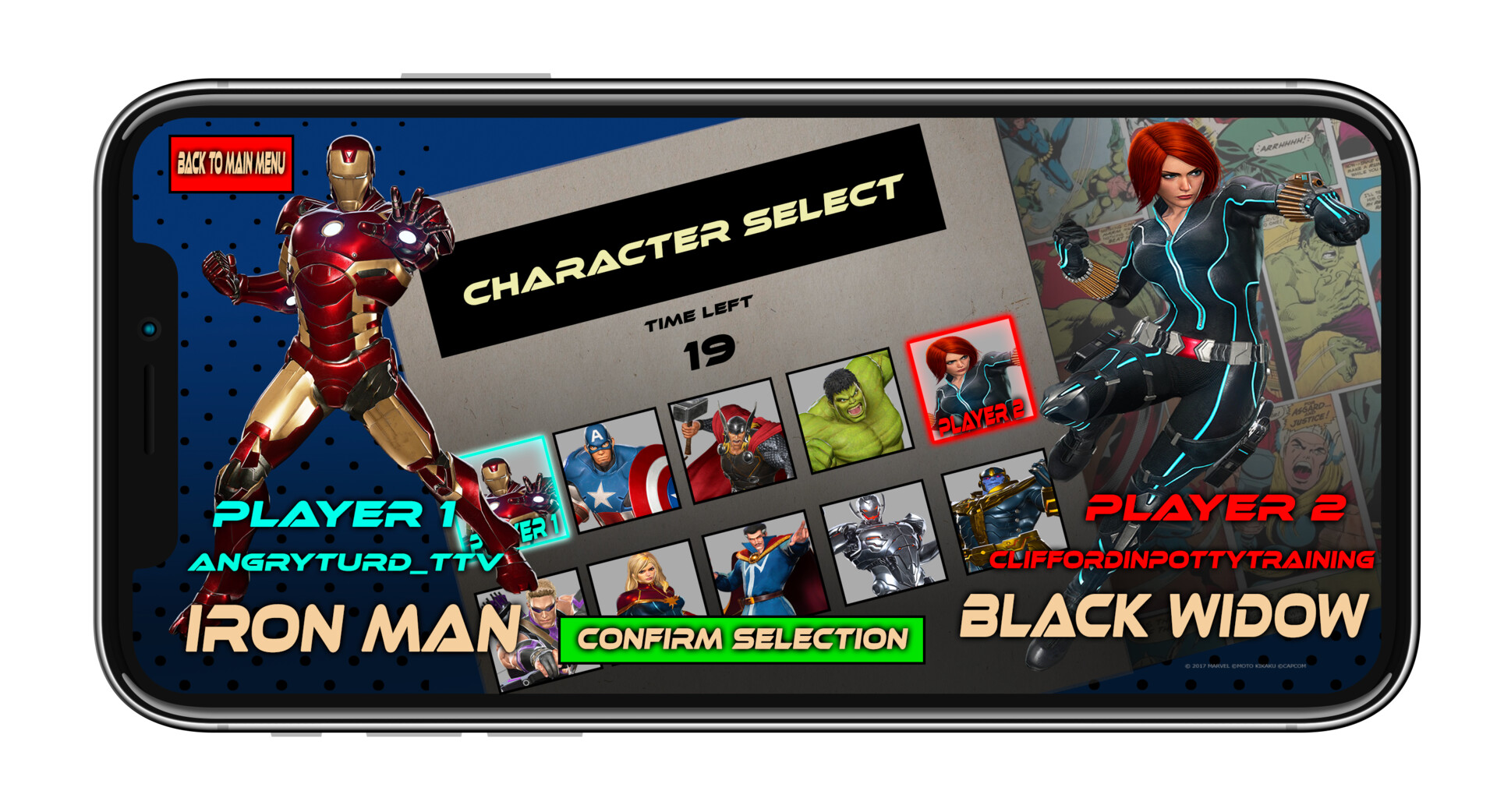 ArtStation - avengers mobile game character selection