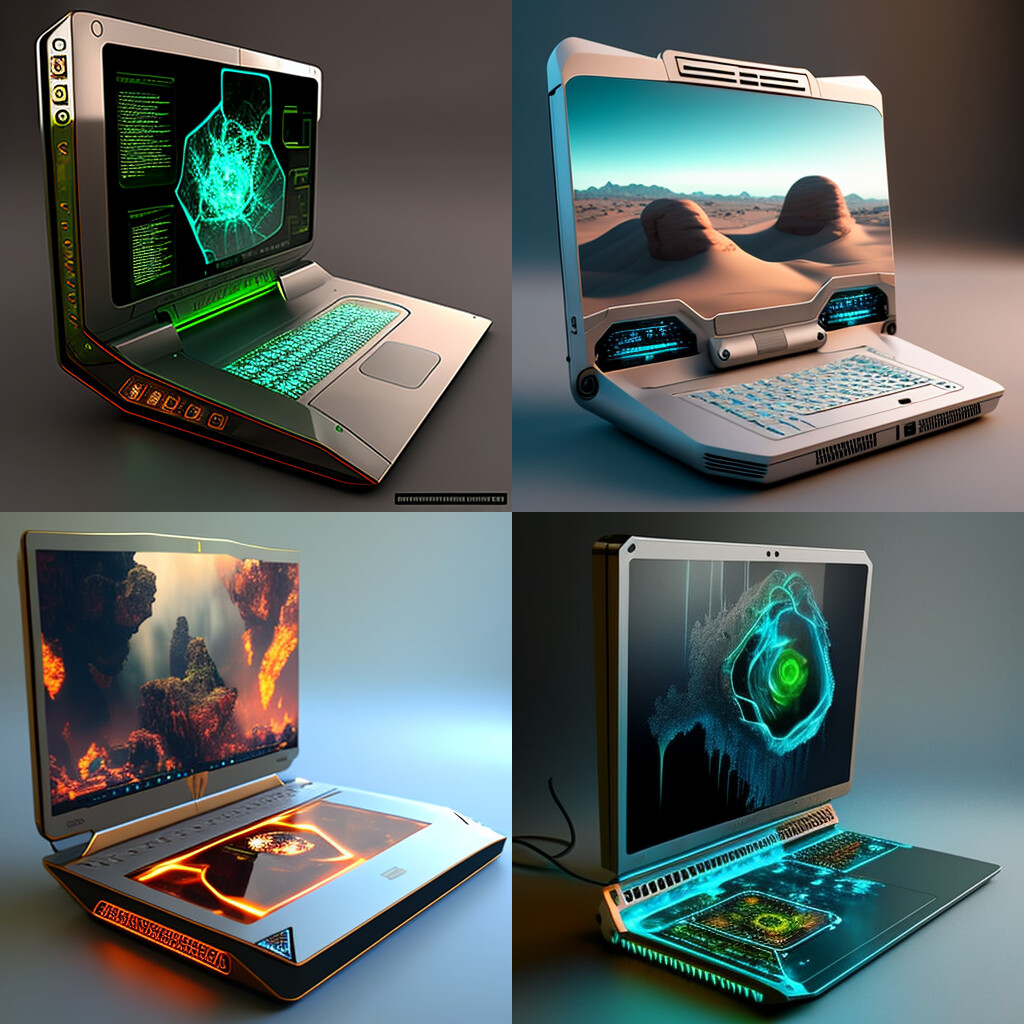 ArtStation - Futuristic laptop