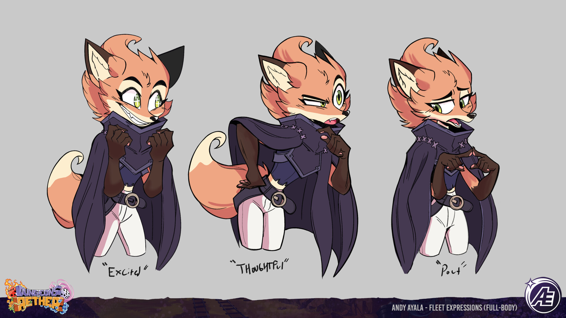 Andy Ayala - Dungeons of Aether: Fleet Character Portraits and Expressions