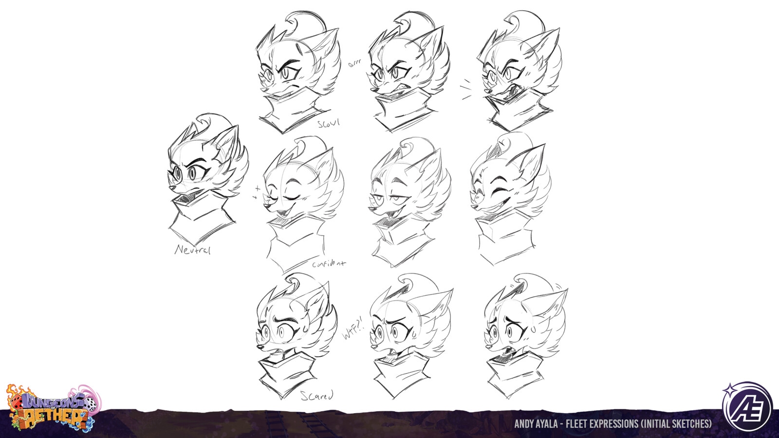 Andy Ayala - Dungeons of Aether: Fleet Character Portraits and Expressions