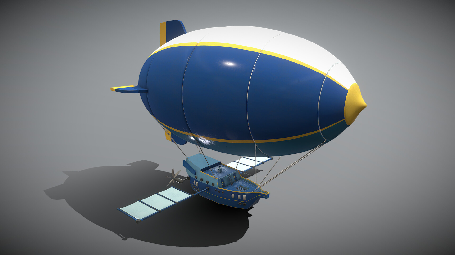 Easy Game Studio - 3D Model - Cartoon Airship - Downloadable