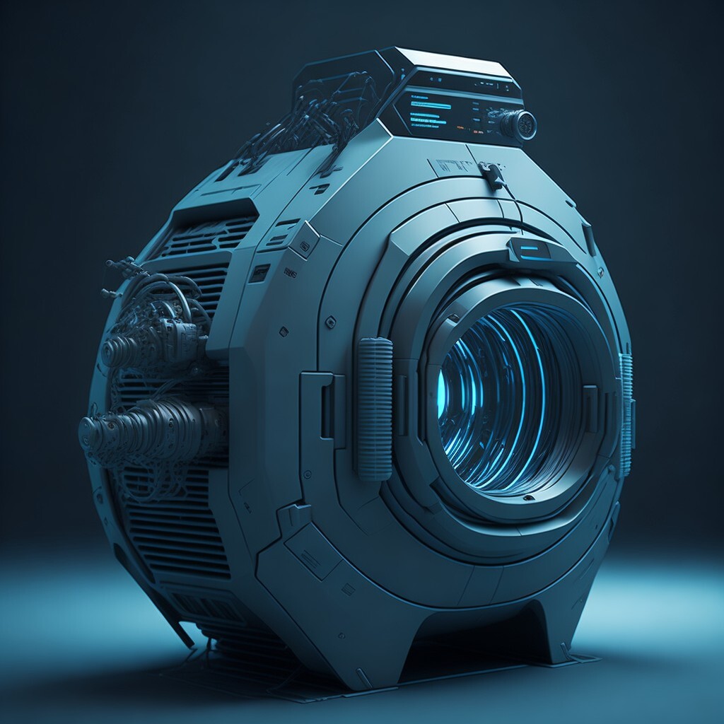 ArtStation - Sci-fi futuristic washing machine