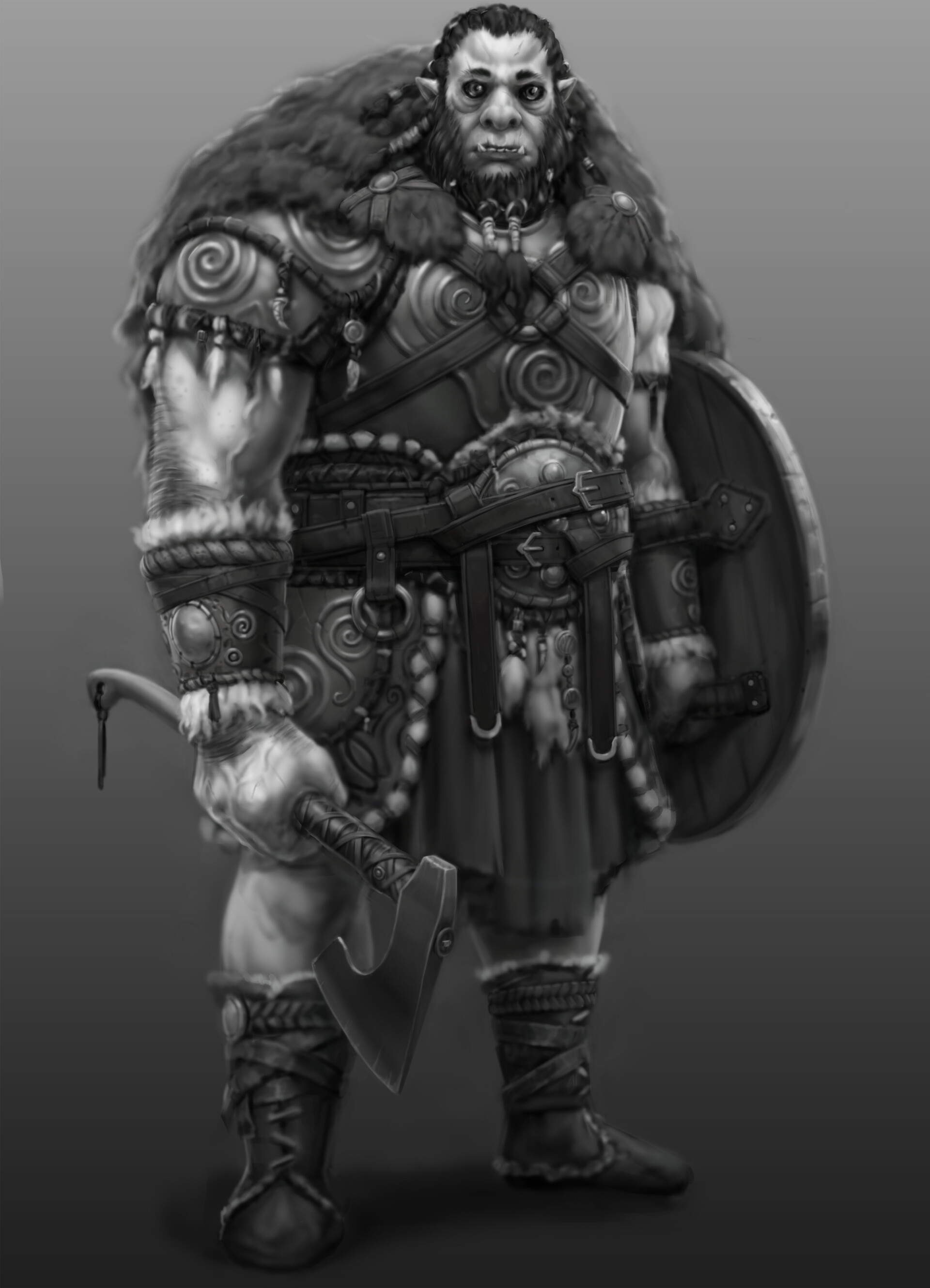 ArtStation - fantasy barbarian sketch