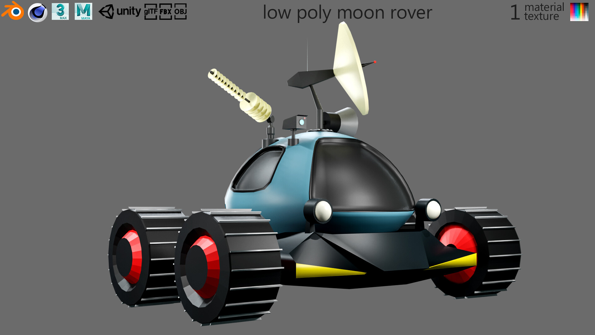 ArtStation - low poly moon rover