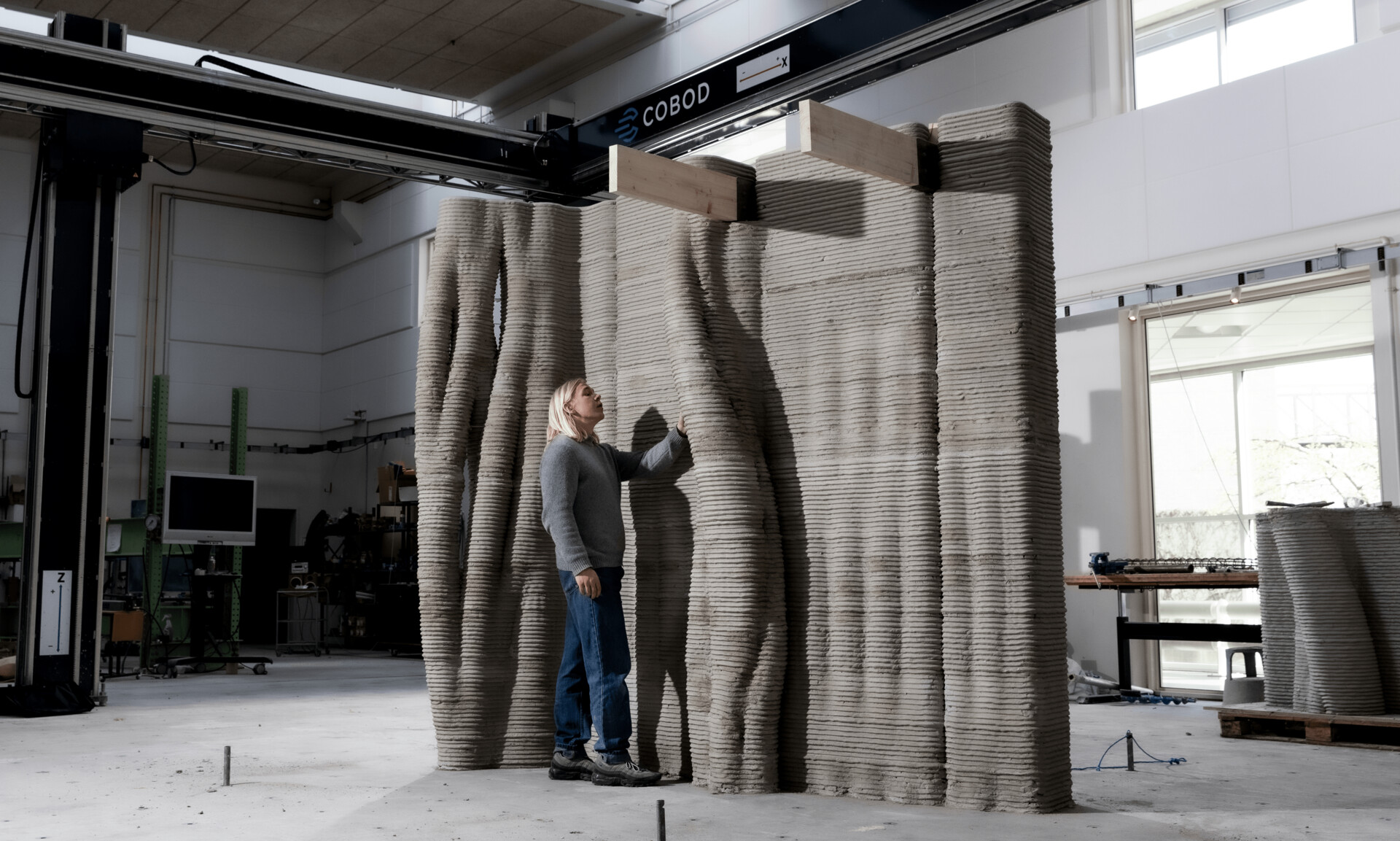 ArtStation - Integrated 3D concrete printed wall, with mycelium as ...