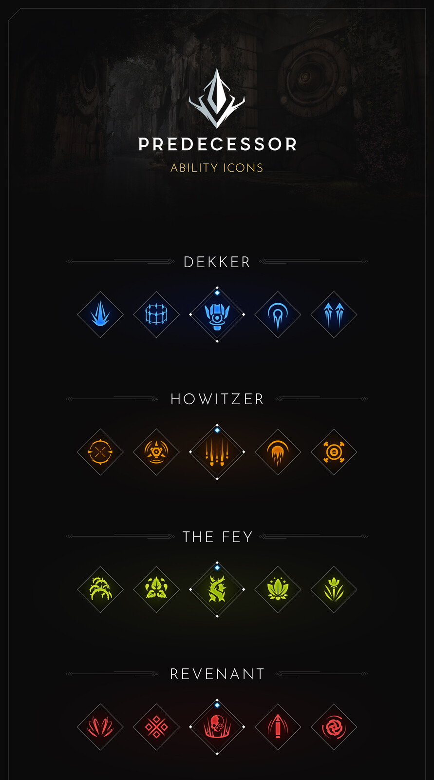 Nina Pykhtina - Predecessor - ability icons design