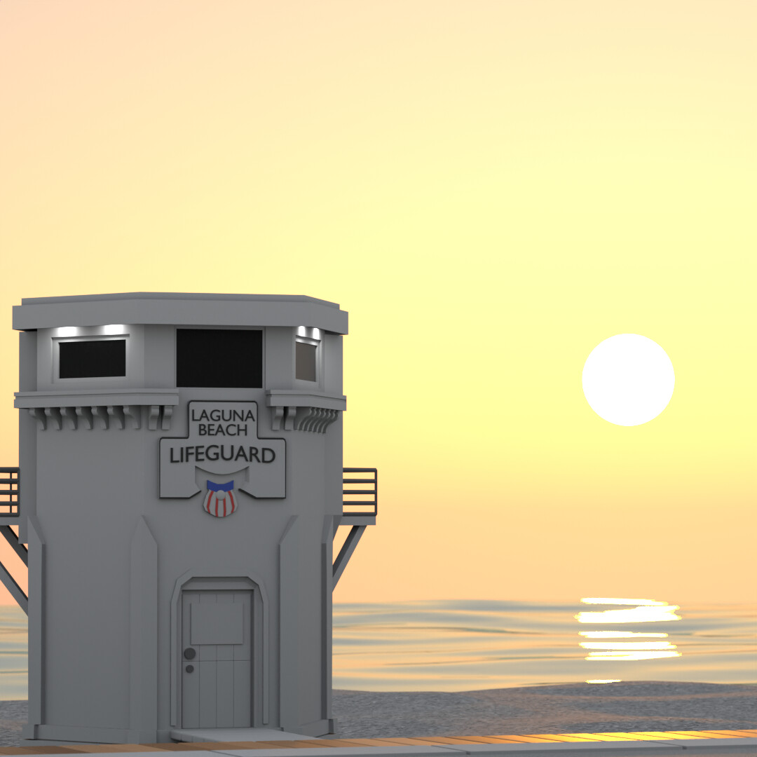 ArtStation - Daily Speed modeling Day 33: Lifeguard Station