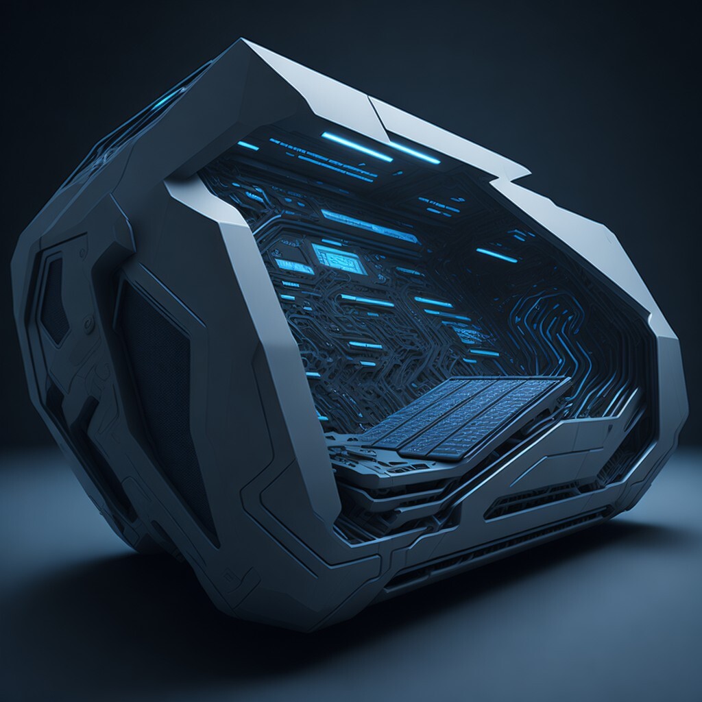 ArtStation - Futuristic sci-fi laptop