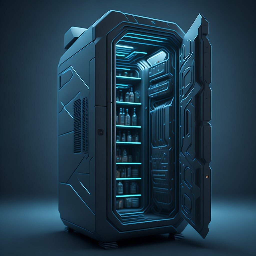 ArtStation - Futuristic sci-fi fridge