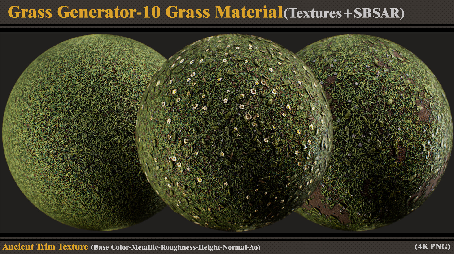 Zahra.3D - Grass Generator-10 Grass Materials (Textures + 1 SBSAR)