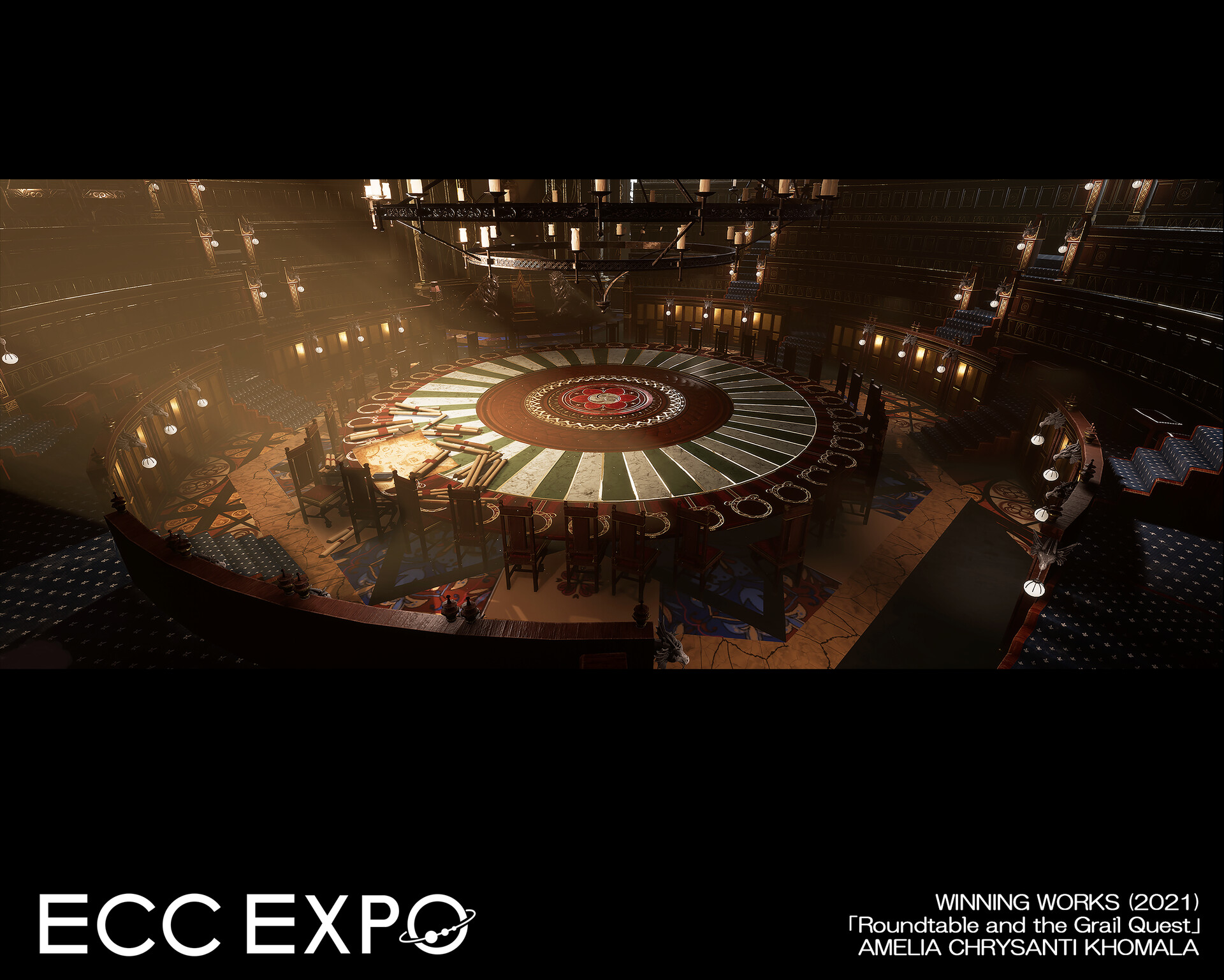 ArtStation - 「Roundtable and the Grail Quest」 Amelia Chrysanti Khomala