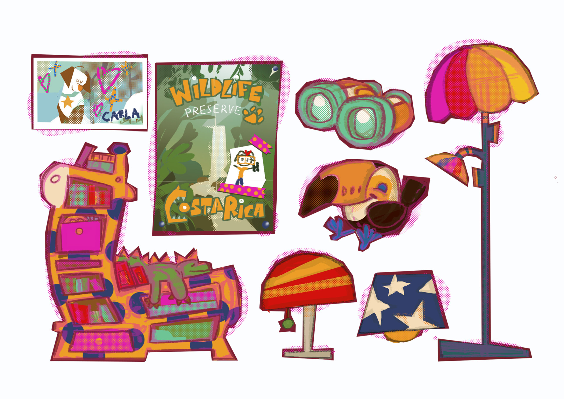 Juliette Pesant - Maya`s Holidays - Props & Room axono