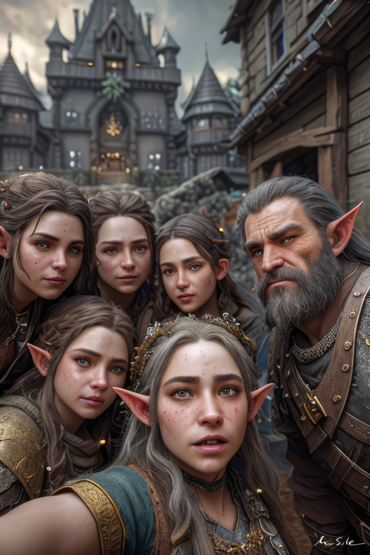 ArtStation - Fantasy Squad Selfie: A Snapshot of Adventure!⚔️