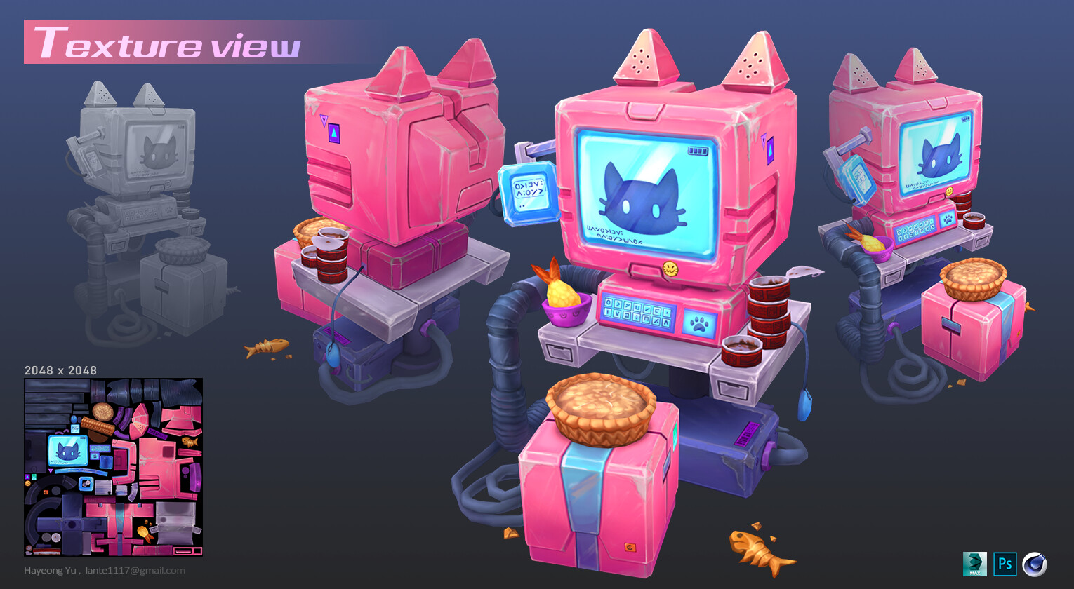 Hayeong Yu - Prop modeling : Sci-Fi Cat computer