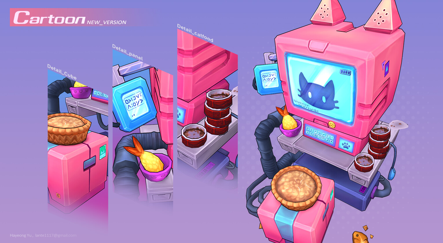 Hayeong Yu - Prop modeling : Sci-Fi Cat computer